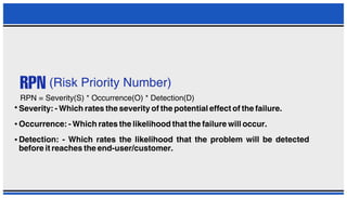 PPT ON FALIURE MODE AND EFFECT ANALYSIS (FMEA) | PDF