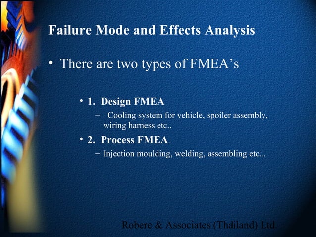 Fmea process la | PPT | Business | Business and Finance