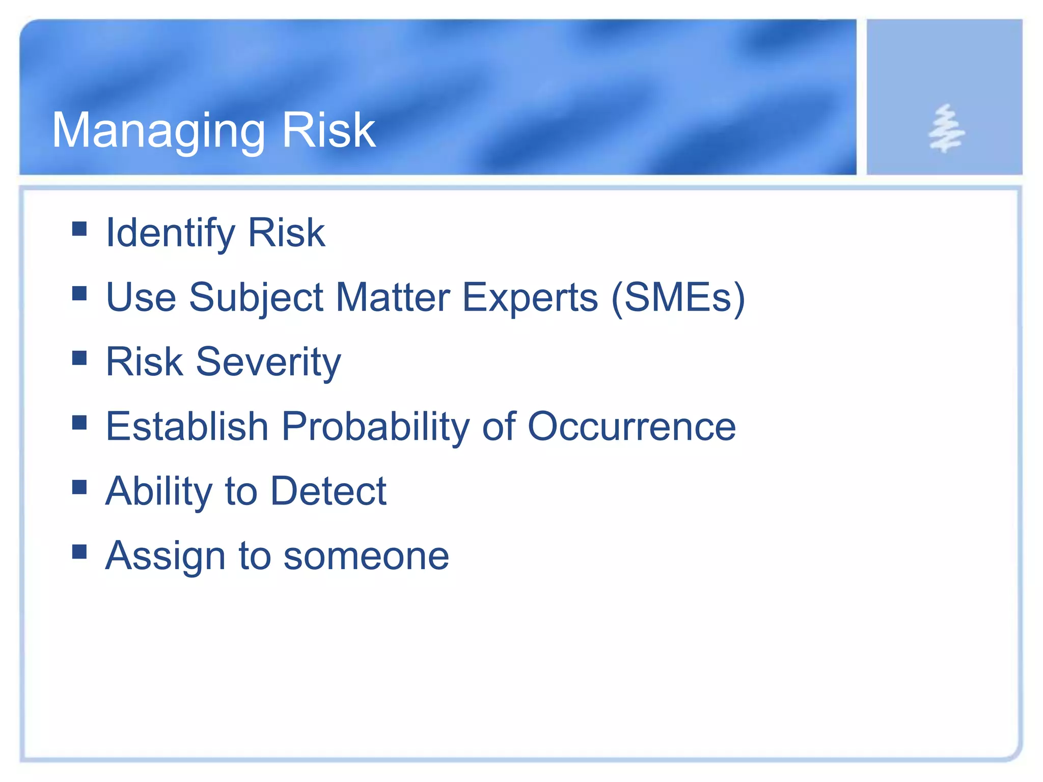 FMEA RCA Risk Management webinar | PPTX