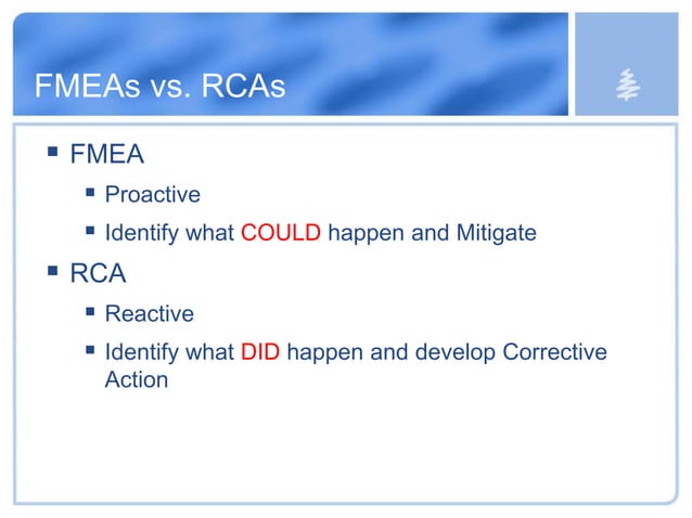 FMEA RCA Risk Management webinar | PPT