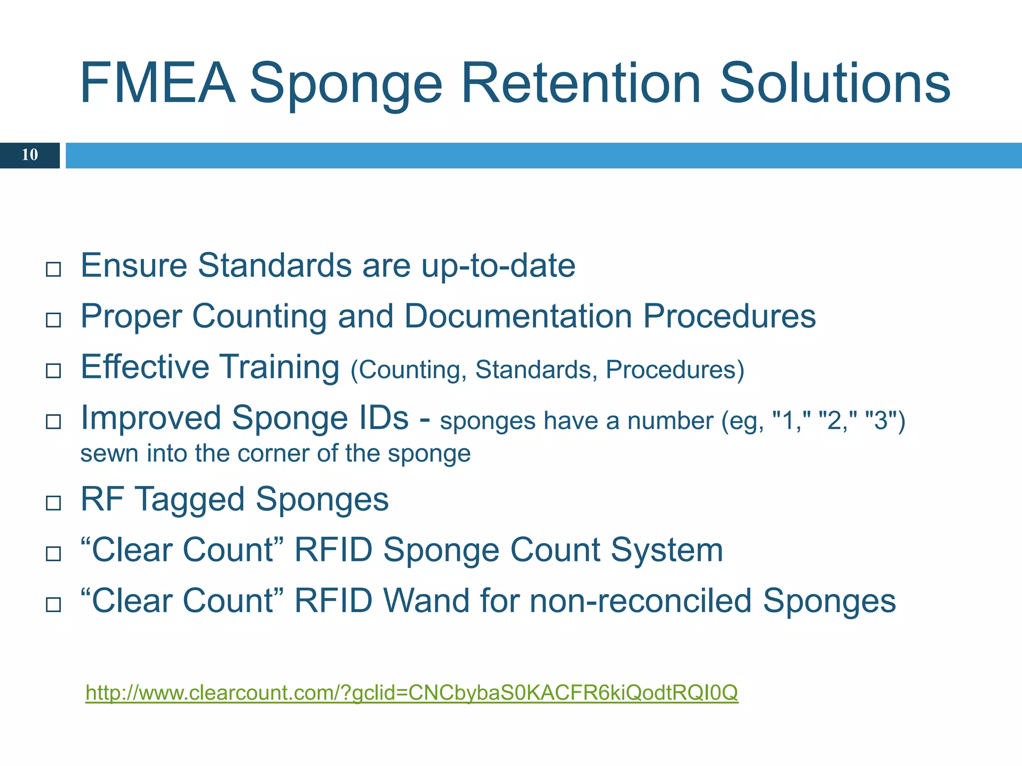 Fmea Sponge Retention Mpb 041710 | PPTX | Infectious Diseases ...