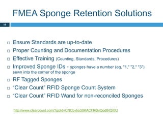 Fmea Sponge Retention Mpb 041710 | PPTX | Infectious Diseases ...