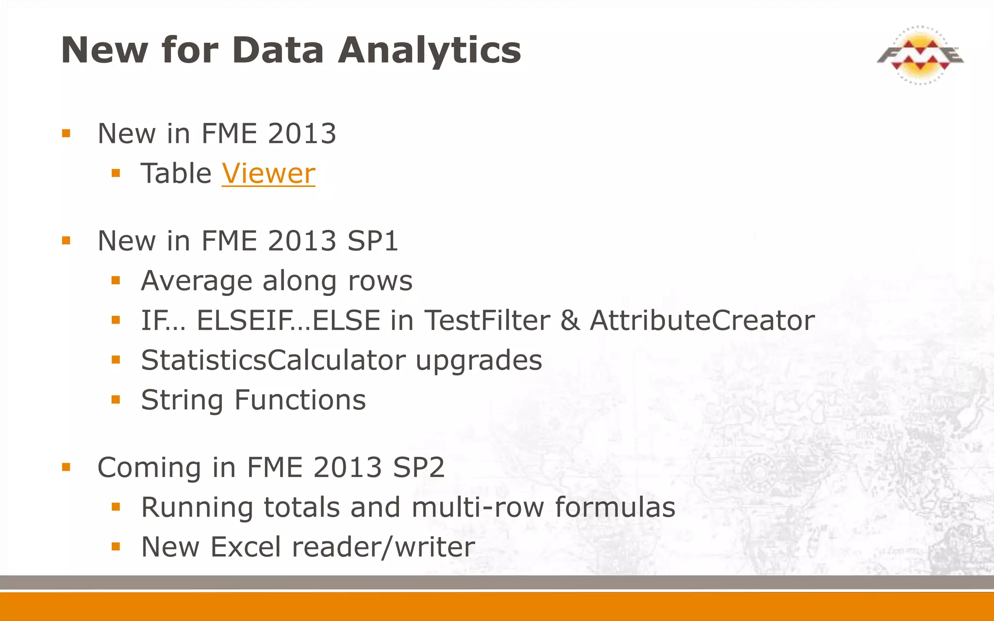 FME and Data Analytics | PPTX