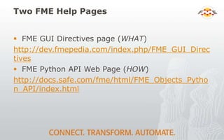FME GUI Widgets | PPTX