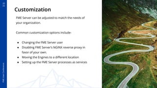 FME Server Linux FME UC 2022 Presentation - Merline and Richard ...