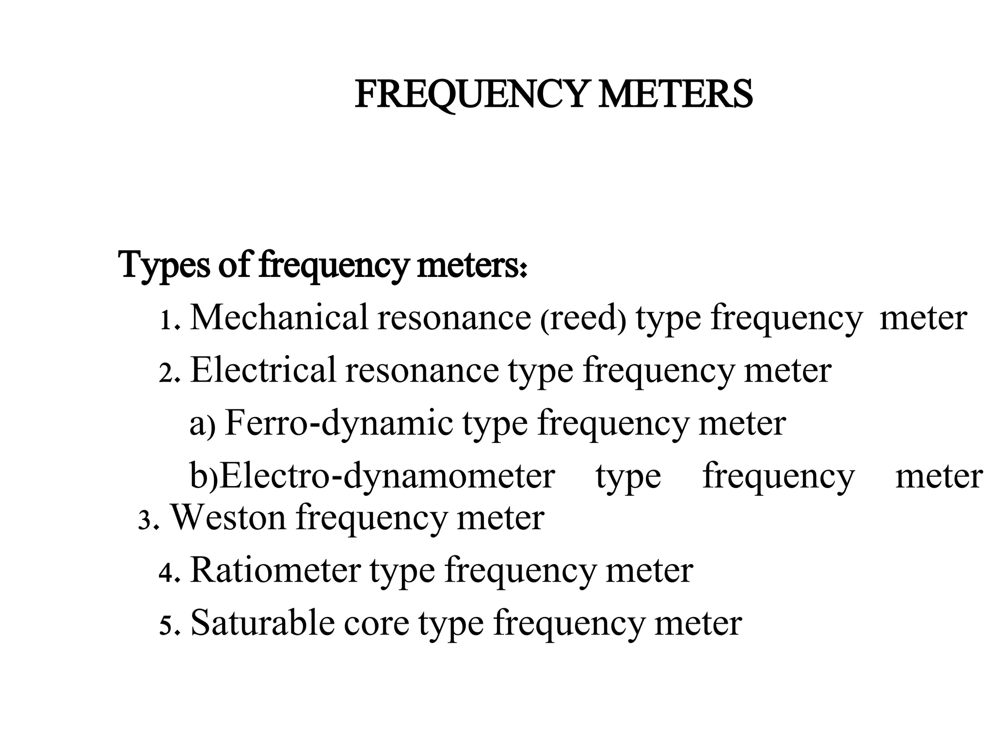Frequency Meter : Working principle | PPT