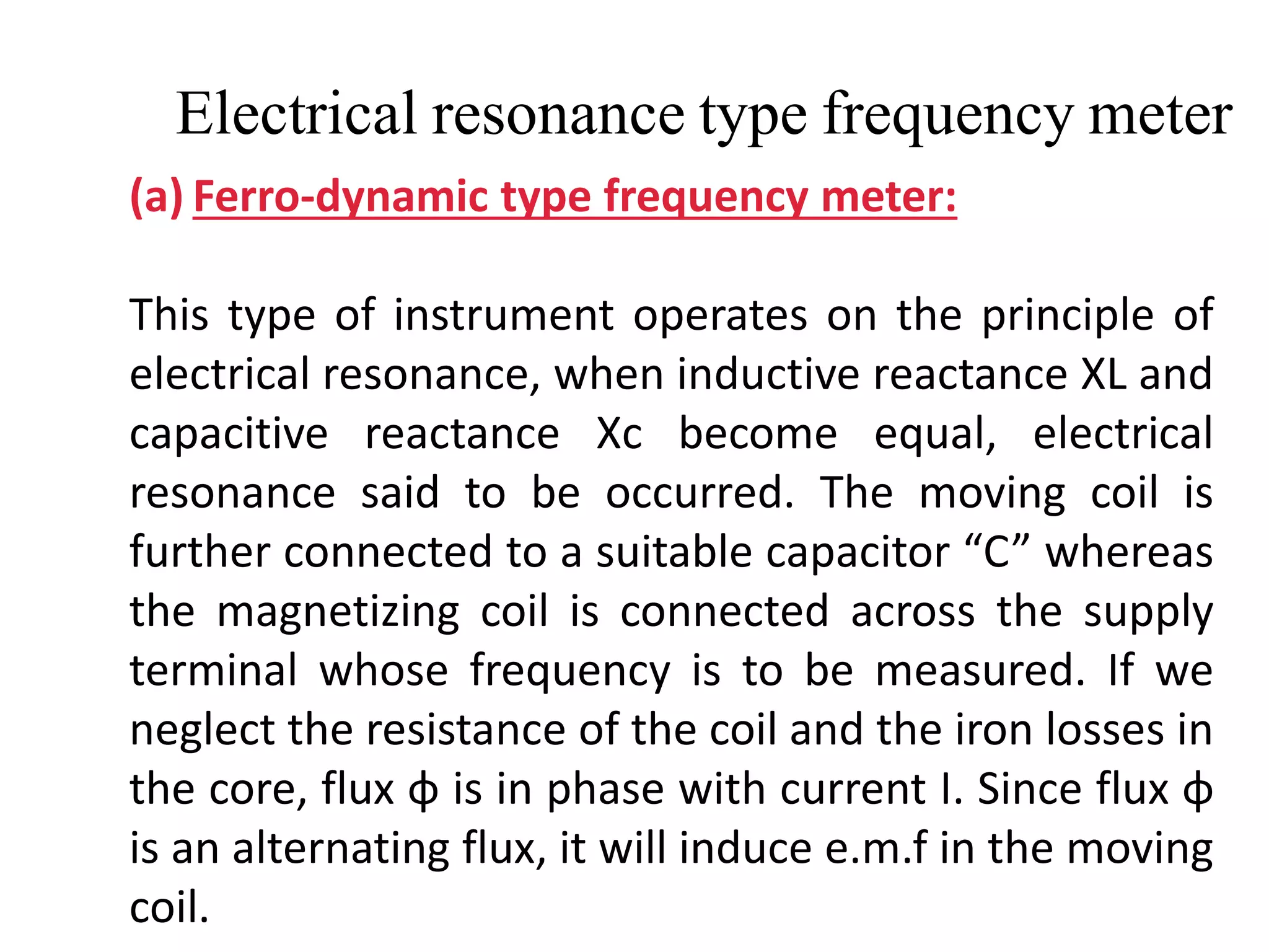 Frequency Meter : Working principle | PPT