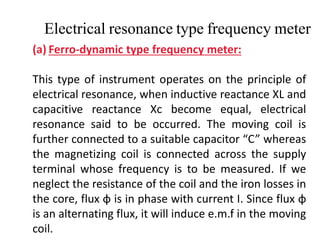 Frequency Meter : Working principle | PPT