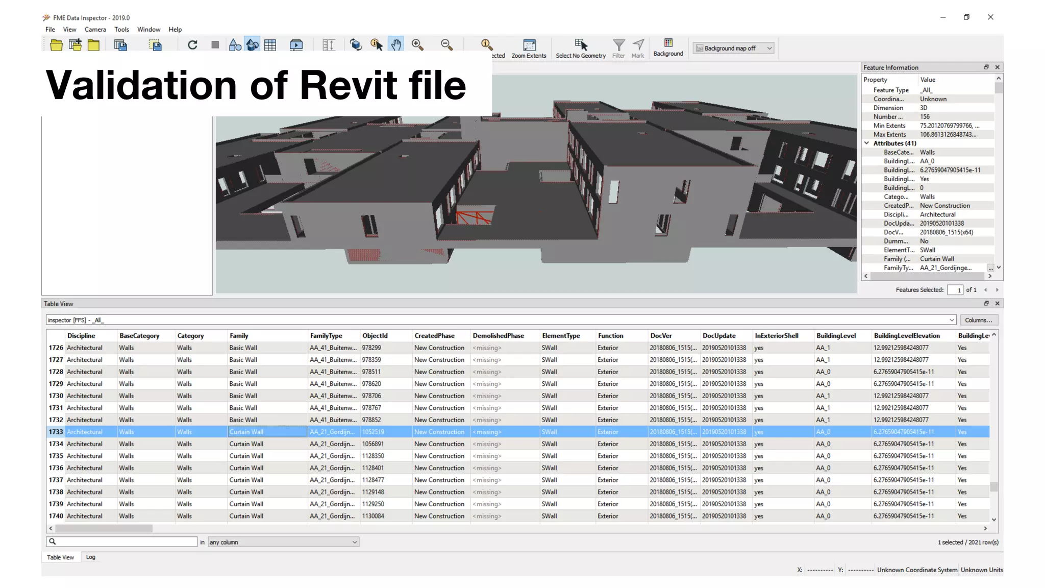 Validation and visualization of Revit BIM Models with FME | PPT