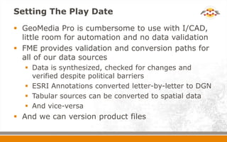 Getting Intergraph and Esri to Play Nicely Using FME | PPTX | Databases | Computer Software and ...