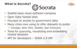 Publishing Data to the Socrata Open Data Platform with FME | PPTX