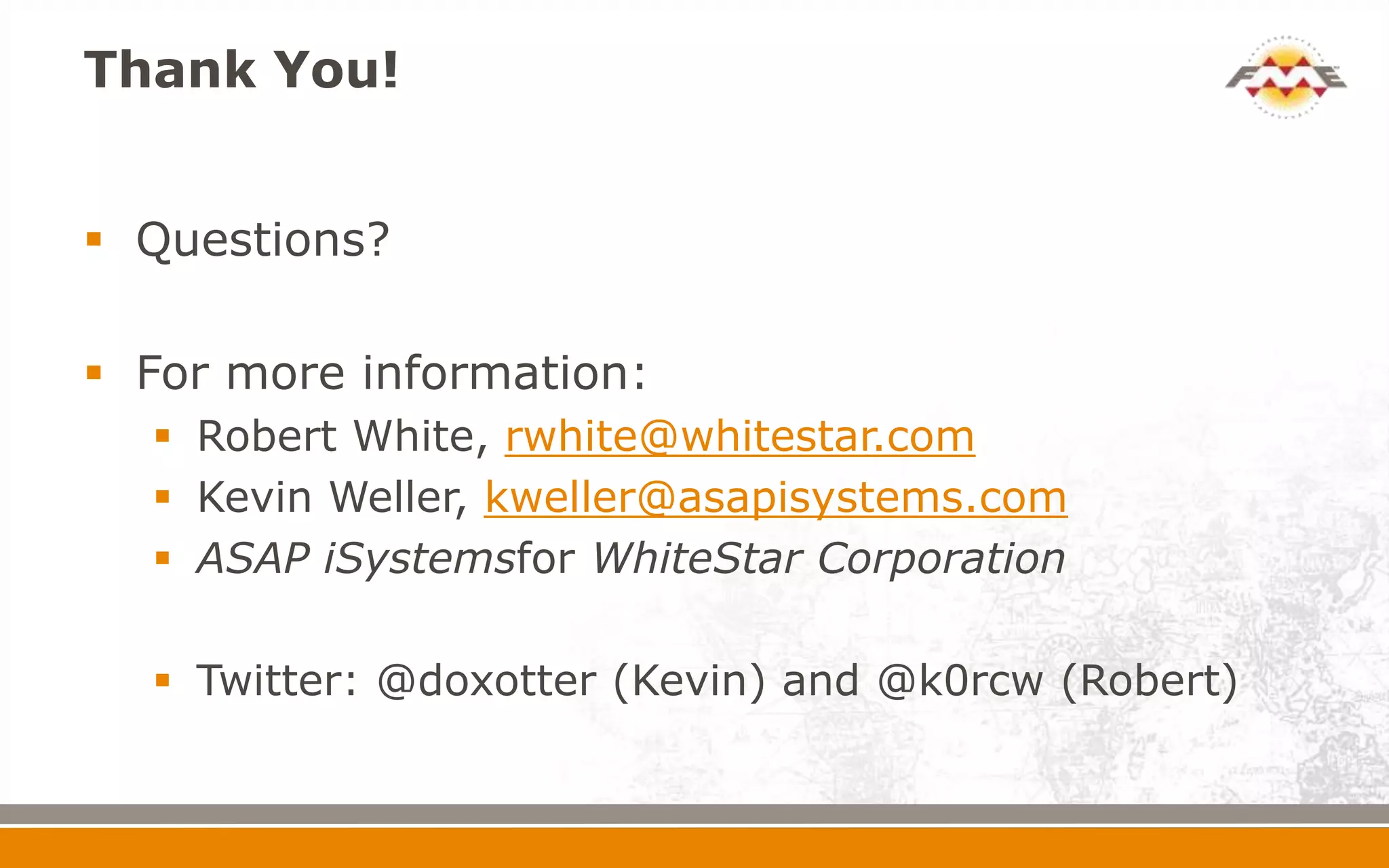 Creating an Automated Email Based Data Fulfillment System using FME Server | PPTX | Cloud ...