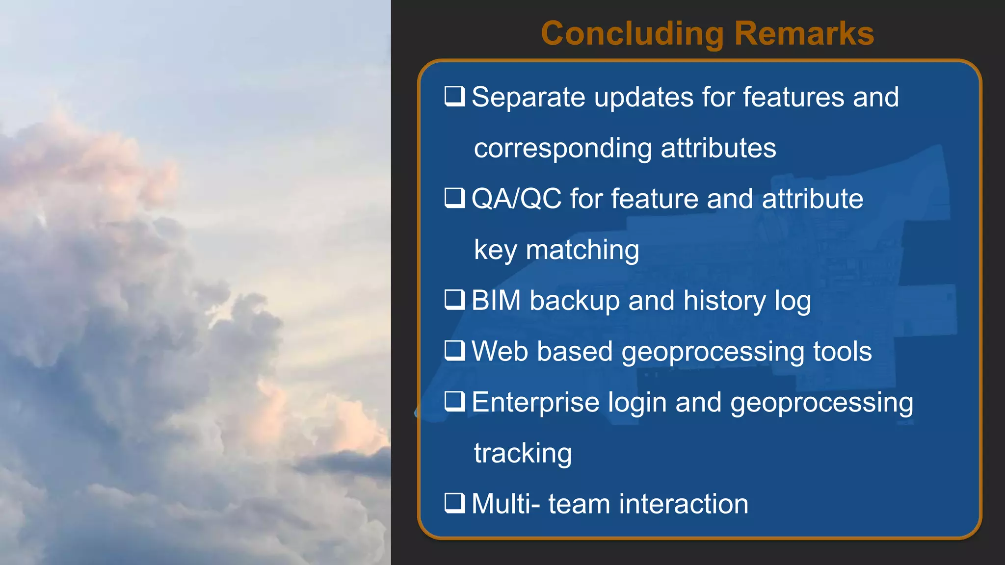 BIM-based Enterprise GIS Workflows for Facilities Management with QA/QC ...