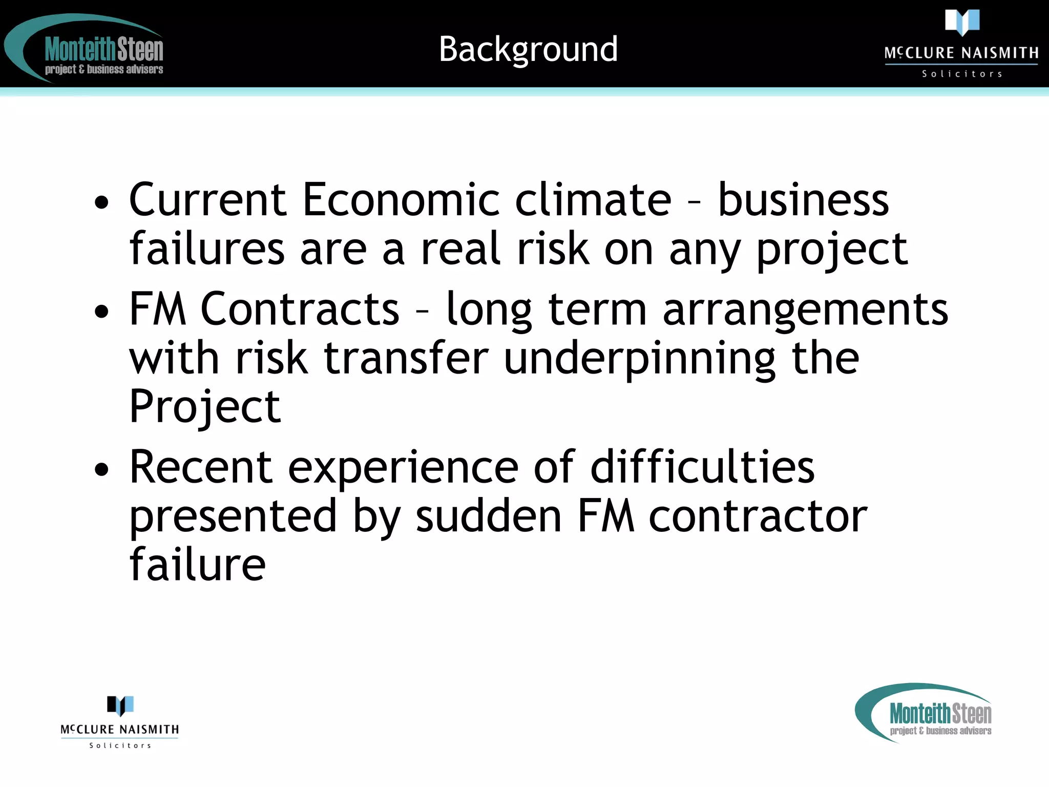 FM Contractor failure in PPP projects | PPS