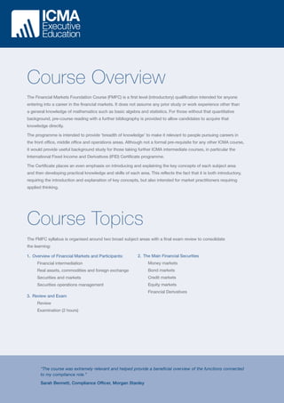 Financial Markets Foundation Course (FMFC) | PDF | Financial Industry | Industries