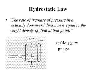 According to hydrostatic law the rate of increase of pressure in a ver ...