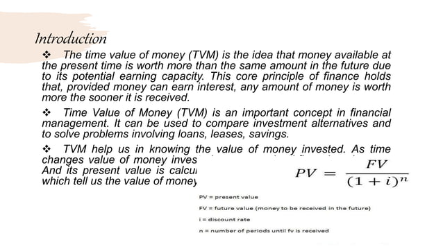 Time Value of Money (TVM) | PPT | Stocks and Bonds | Personal Investing
