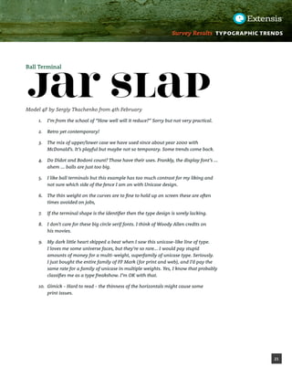 Font Trends Survey REport | PDF