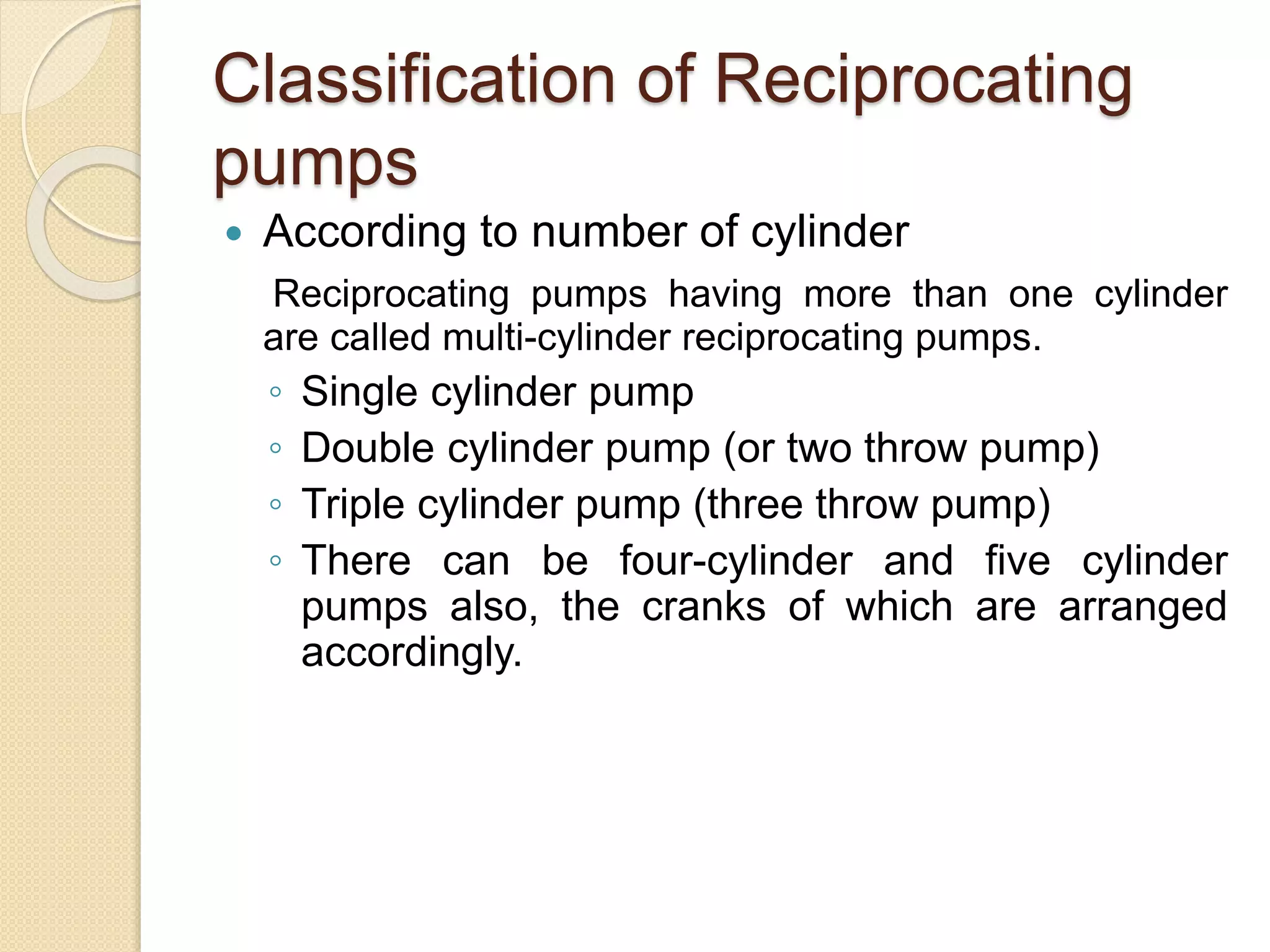 Reciprocating Pumps | PPTX