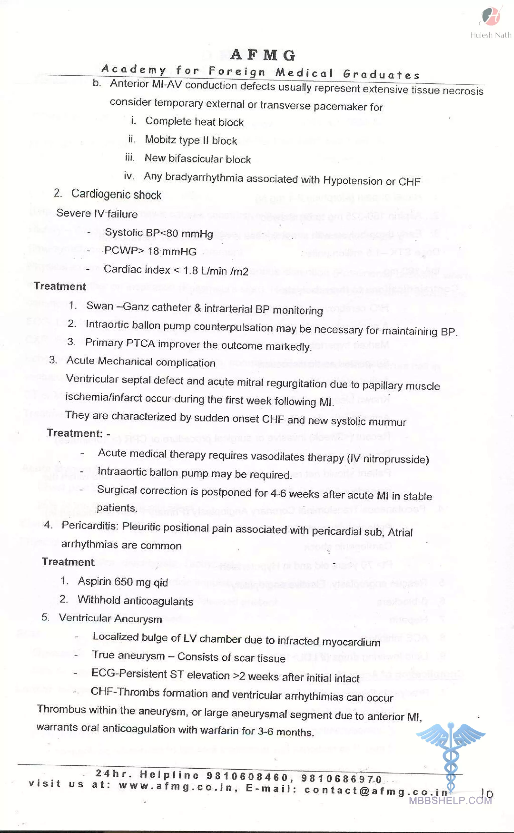 FMGE Notes - General Medicine | PDF