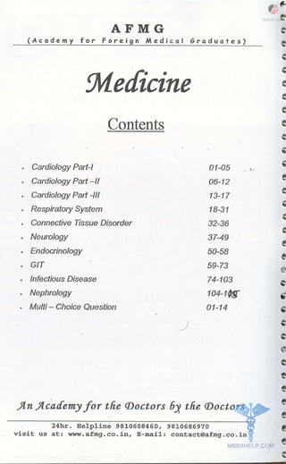 FMGE Notes - General Medicine | PDF