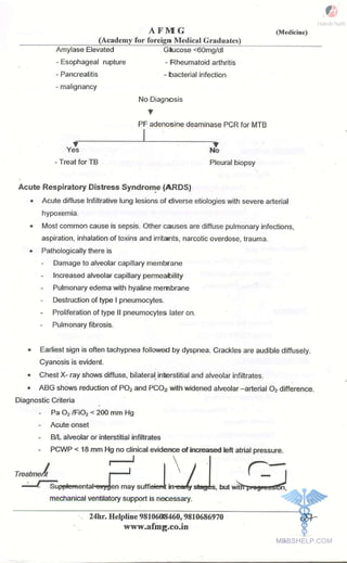 FMGE Notes - General Medicine | PDF