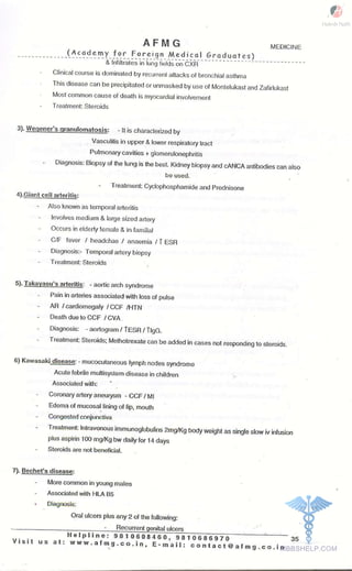 FMGE Notes - General Medicine | PDF