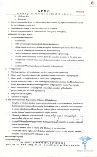 FMGE Notes - General Medicine | PDF