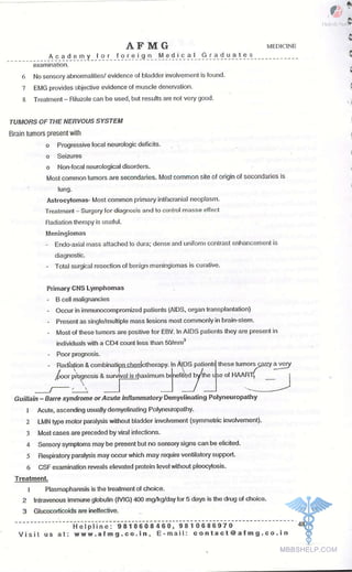 FMGE Notes - General Medicine | PDF
