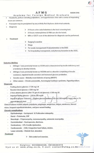 FMGE Notes - General Medicine | PDF