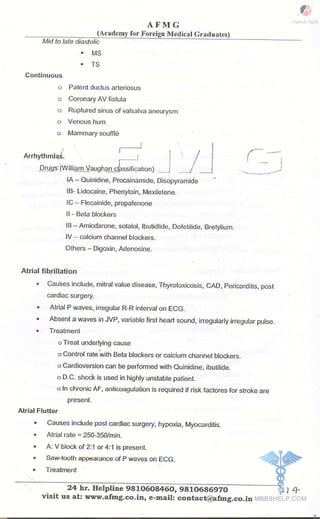 FMGE Notes - General Medicine | PDF
