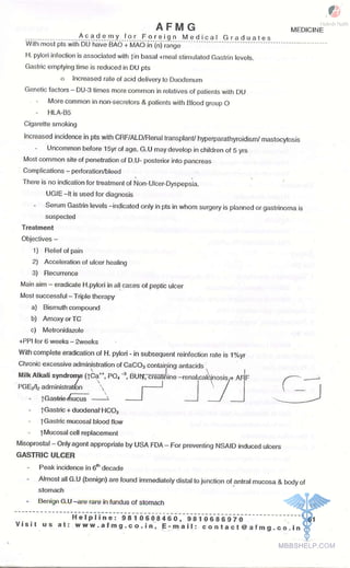 FMGE Notes - General Medicine | PDF