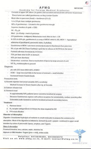 FMGE Notes - General Medicine | PDF