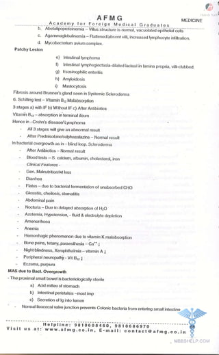 FMGE Notes - General Medicine | PDF