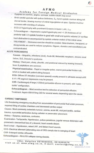 FMGE Notes - General Medicine | PDF