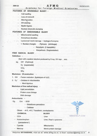FMGE Notes - Pathology | PDF