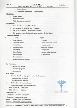 FMGE Notes - Pathology | PDF