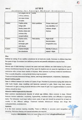 FMGE Notes - Pediatrics | PDF