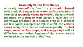 Gardually Varied Flow Basics for Engineering | PPTX