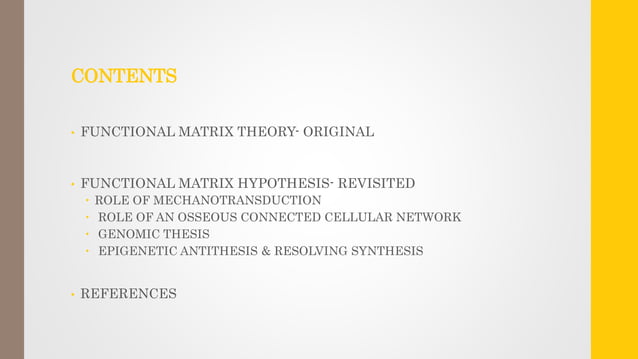 Functional matrix Hypothesis- Revisited | PPTX