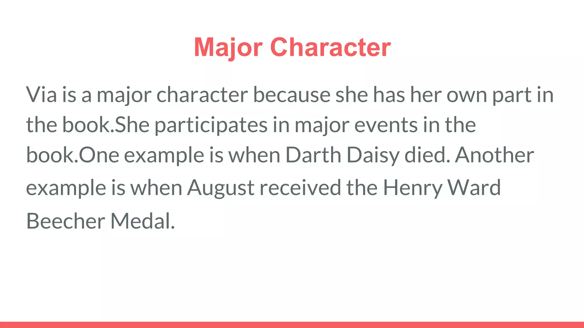 Wonder Character Project | PPTX