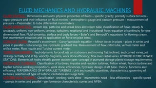 FLUID MECHANICS AND HYDRAULIC MACHINES | PPTX