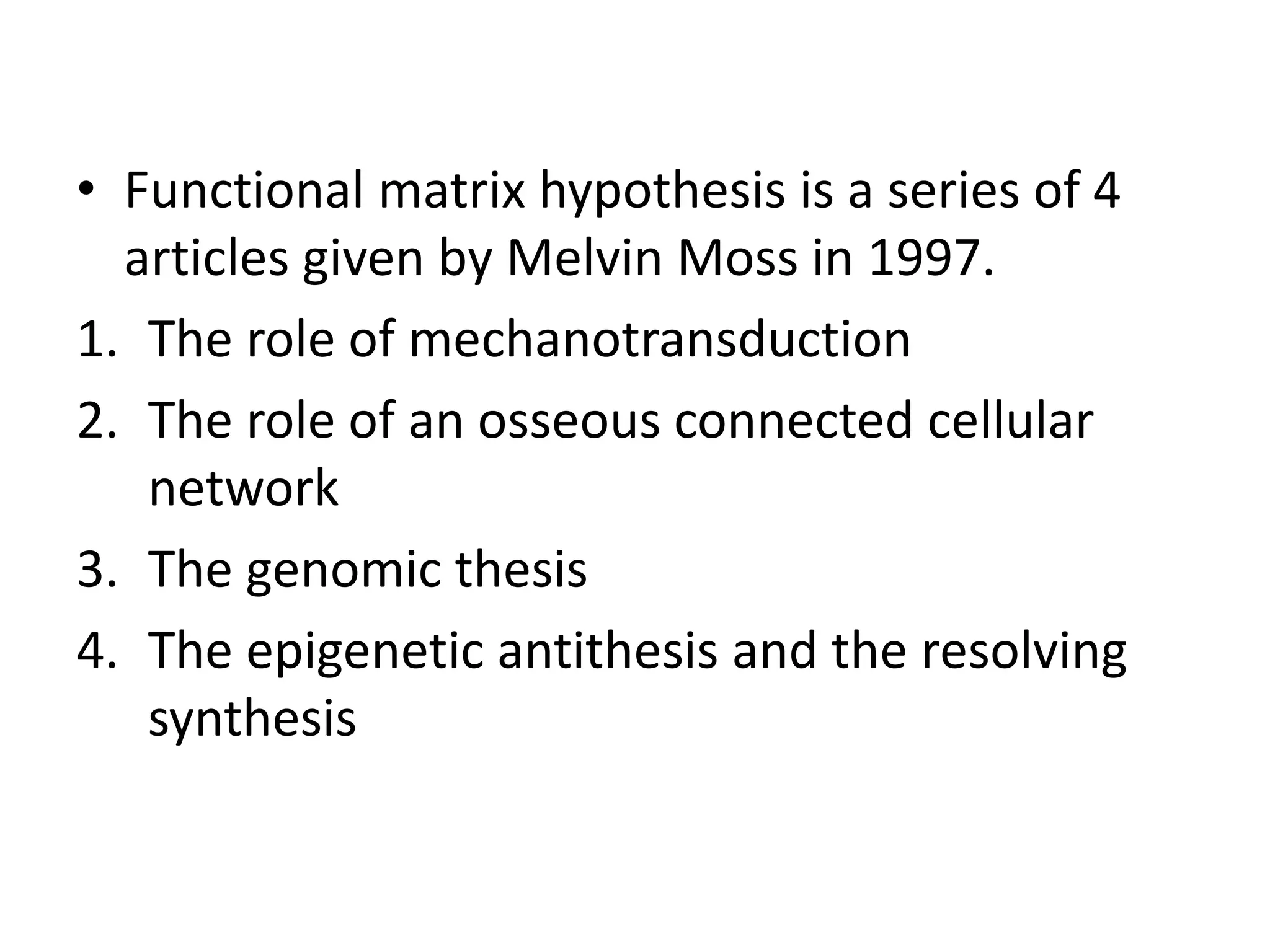 Functional matrix hypothesis revisited | PPTX