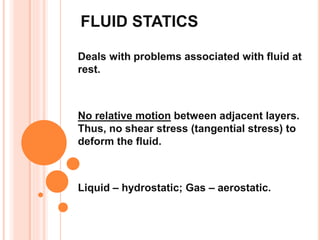 Fm hydrostatics | PPTX