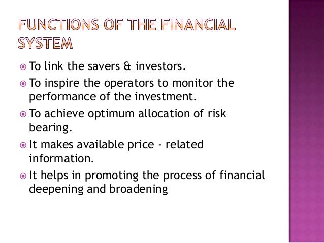 FINANCIAL SYSTEM AND ITS COMPONENTS
