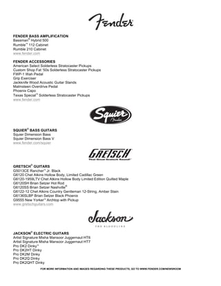 2015 Fender | PDF