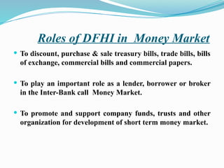 Discount House Financing Money Market of India | PPTX