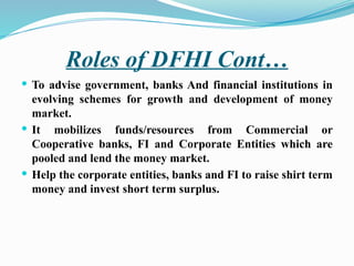 Discount House Financing Money Market of India | PPTX