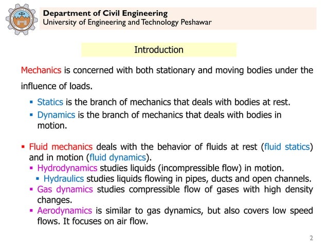 FM_II_Intro_Lect_1a.pdf of fluid mechanics by | PPT