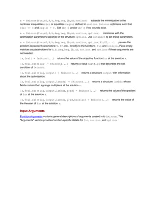 Fmincon | PDF | Programming Languages | Computing